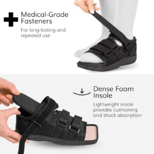 BraceAbility Post-op Shoe for Broken Foot or Toes | Medical/Surgical Walking Boot Cast, Stress Fracture Brace & Orthopedic Sandal with Hard Sole (MEDIUM - FEMALE)