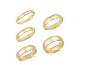 wedding bands solid real 10k yellow gold 3mm plain men & women (12)