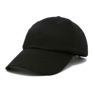 dalix womens hat lightweight 100% cotton cap in black