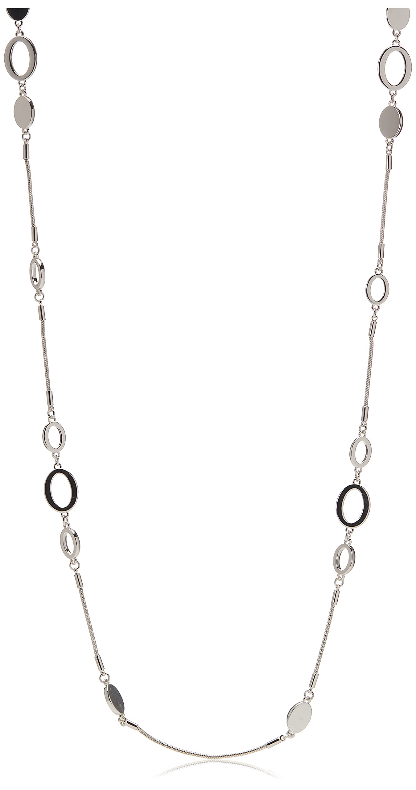 Nine West Silver womens male Tone Long Strand Necklace, 42"