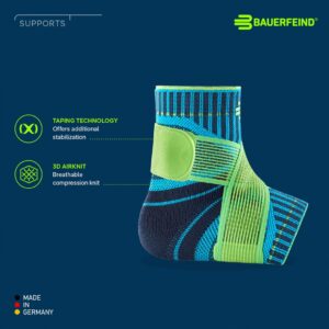 Bauerfeind Sports Ankle Support - Breathable Compression (Rivera, Large/Left)