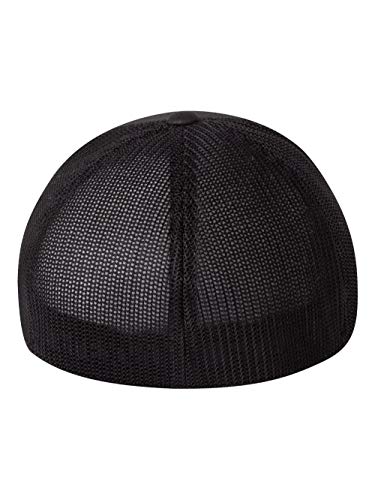 Yupoong Flexfit 6511,6511T,6511W Flexfit Trucker Mesh Hat Cap (Black)