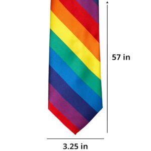 tiemart Striped Tie (Rainbow)