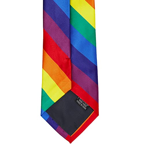 tiemart Striped Tie (Rainbow)