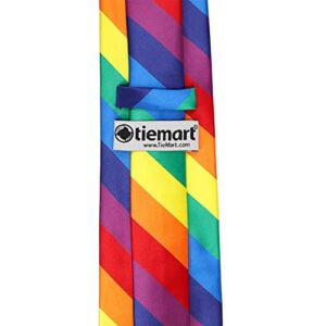 tiemart Striped Tie (Rainbow)