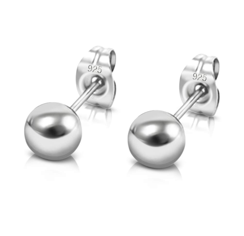 Silver Earrings Balls 8mm - Silver Ball Earrings 8mm - Women Silver Ball Earrings - Ball Earrings - Silver Ball Stud Earrings for Women