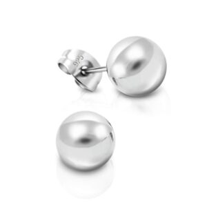 Silver Earrings Balls 8mm - Silver Ball Earrings 8mm - Women Silver Ball Earrings - Ball Earrings - Silver Ball Stud Earrings for Women