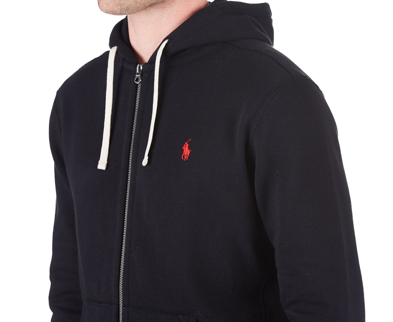 POLO RALPH LAUREN Men's Classic Fleece Full Zip Hoodie, Black, XXL