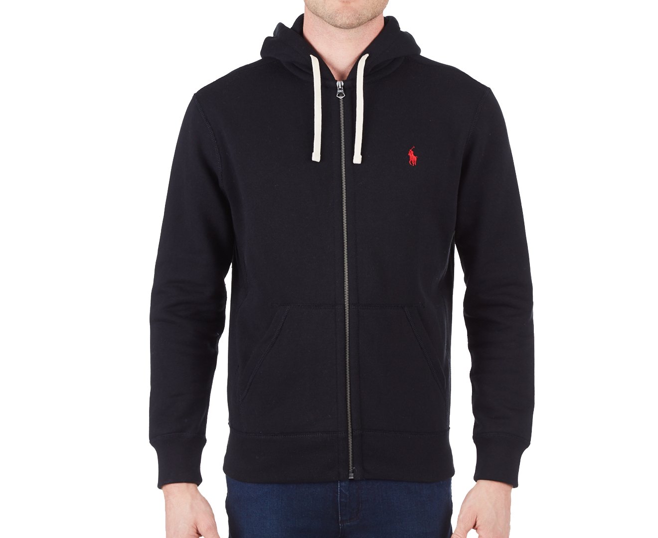 POLO RALPH LAUREN Men's Classic Fleece Full Zip Hoodie, Black, XXL