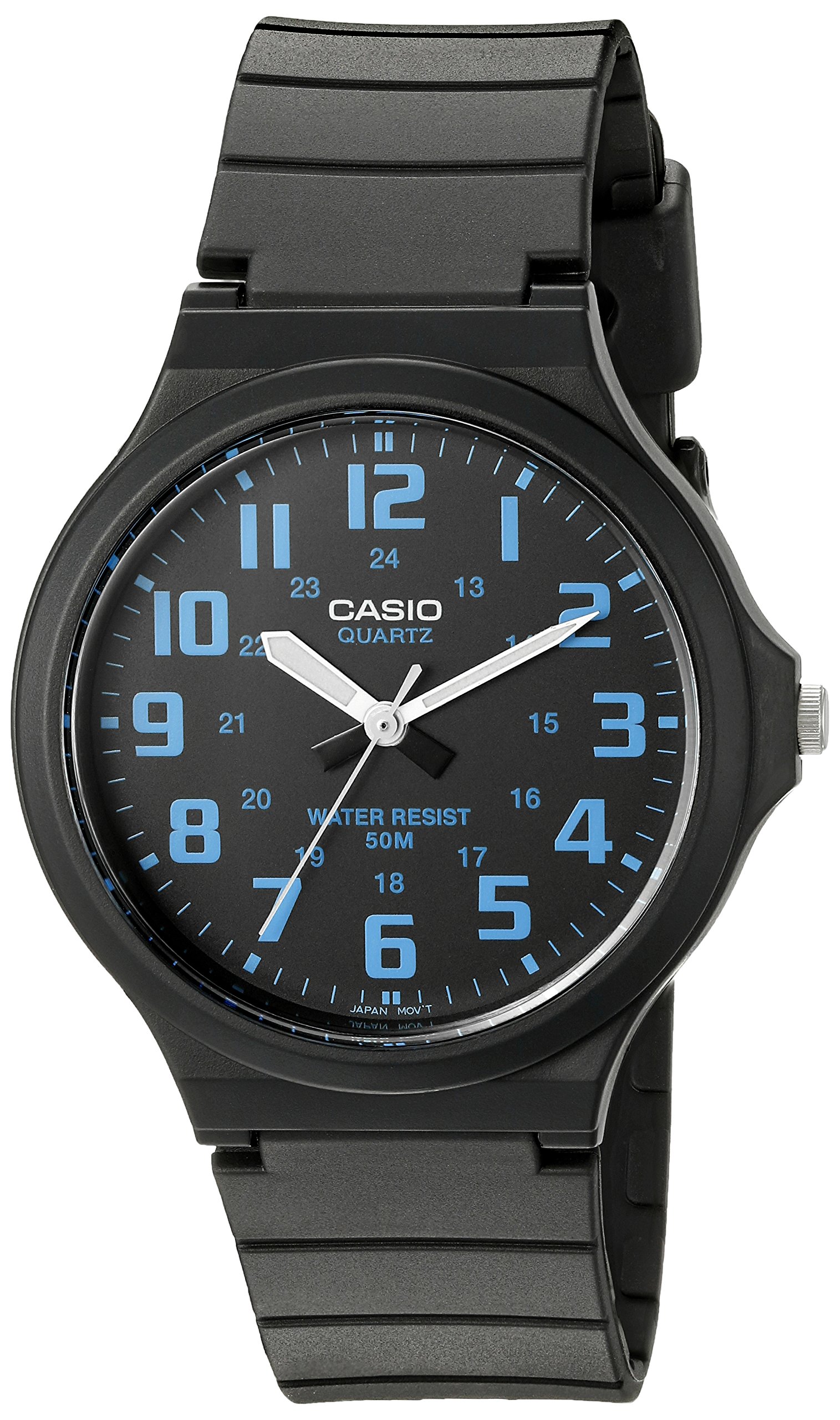 Casio Men's MW240-2BV Easy to Read Analog Display Quartz Black Watch