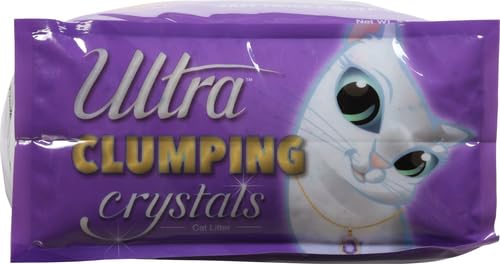 Ultra Pet Clumping Crystal Cat Litter, White Crystals with Multicolor Crystals, 5 Lbs