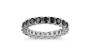 3.50mm sterling silver black cubic zirconia luxury eternity band (8)