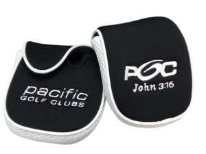 left handed putter headcover john 3:16 pacific golf clubs golf putter headcover (lh) standard mallet size bible verse putters