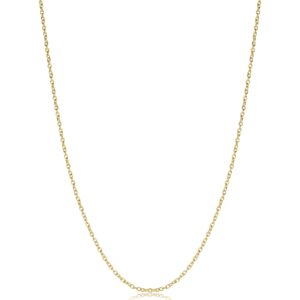 kooljewelry yellow gold plated sterling silver round cable chain necklace (1.2 mm, 30 inch)