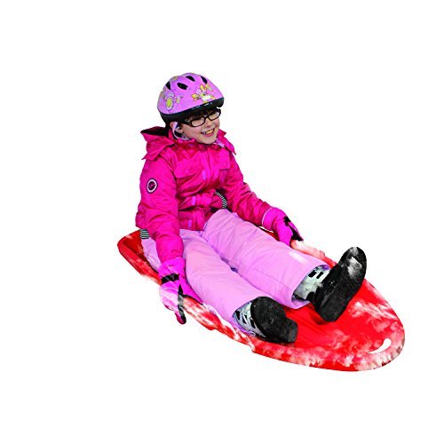 ESP 48" Sno Cruiser Toboggan – Two-Rider Sled – Tough Polyresin, Diamond-Polished Bottom – Red