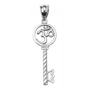 925 sterling silver om/ohm key pendant