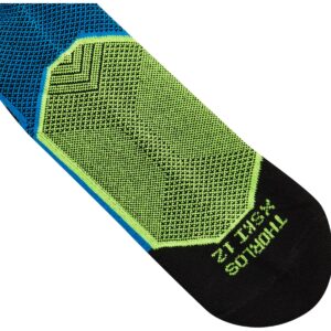 thorlos unisex adult Xski Ultra Thin Over the Calf Skiing Socks, Charged Raven, Small US