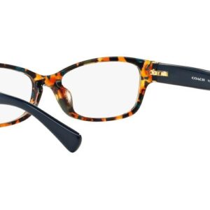 Coach HC6078 Prescription Eyewear Frames, Teal Confetti Tortoise/Demo Lens, 52 mm