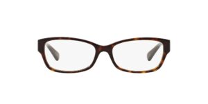 coach hc6078 prescription eyewear frames, dark tortoise/demo lens, 52 mm