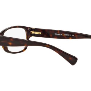 Coach HC6078 Prescription Eyewear Frames, Dark Tortoise/Demo Lens, 52 mm