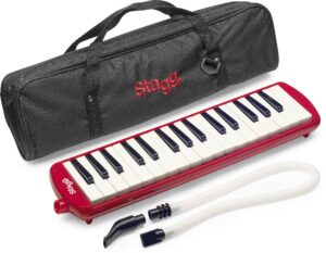 stagg melosta32 rd melodica, red