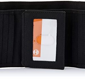 Timberland mens Trifold Nylon Wallet, Black, One Size