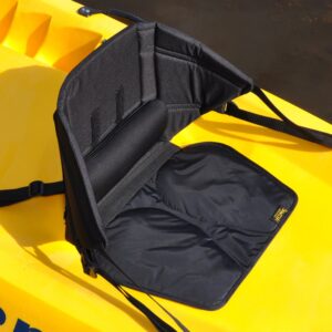 Skwoosh Kayak Comfort Mid Height Back Kayak Seat with Adjustable Lumbar Support | 13.5" tall back | Made in USA