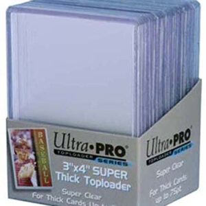 2 Ultra Pro 75pt Top Loader Packs 25ct (50 Total Toploaders) 81347-75 Pt for Thick Cards