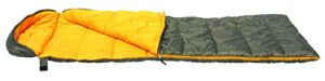 texsport trailhead hybrid sleeping bag, gray/gold 33"x75"