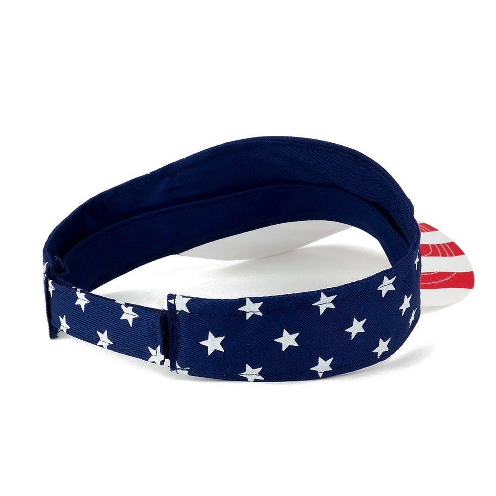 MG American USA Flags Stars and Stripes Patriotic Twill Cotton Visor - Flag