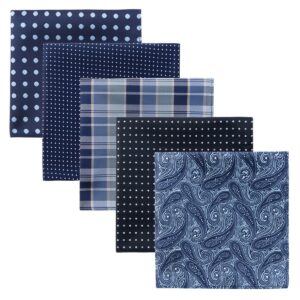 retreez 5 piece assorted woven microfiber premium pocket square gift box set - set 006