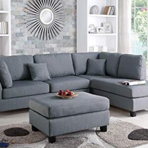 Poundex Upholstered Sofas/Sectionals/Armchairs, Grey