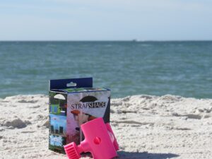 beach umbrella anchor mount strap shade (color: pink , white , or green) (pink)