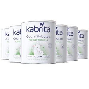 kabrita goat milk toddler formula - easy to digest baby formula 12-24 months - contains vitamin c, d, iron, dha, non-gmo - gentle on sensitive tummies - formula supporting gut health & sleep - 14oz (pack of 6)