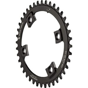 Wolf Tooth Elliptical Gravel Road Bike 110 BCD 4-Bolt Oval Chainring for Shimano Cranks (38 Tooth, PowerTrac)