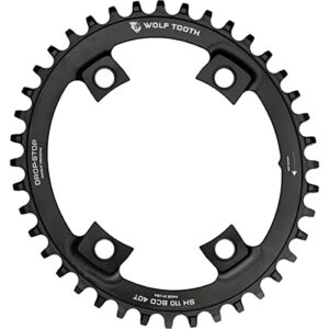 wolf tooth elliptical gravel road bike 110 bcd 4-bolt oval chainring for shimano cranks (38 tooth, powertrac)