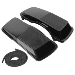 XFMT Motorcycle 6x9 Speaker Lids Hard Saddlebags Lids W/Speaker Grills For Harley Touring Road King Street Glide Road Glide Electra Glide 1993-2013