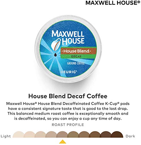 Maxwell House, Decaf House Blend Coffee Keurig K-Cups, 96 Count