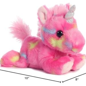 Aurora® Vibrant Bright Fancies™ Jellyroll Unicorn™ Stuffed Animal - Eye-Catching Fun - Delightful Cuddles - Pink 7 Inches