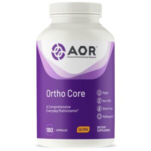 aor, ortho core, nutritional support for foundational health and energy, multivitamin and mineral supplement, vegan, 30 servings (180 capsules)