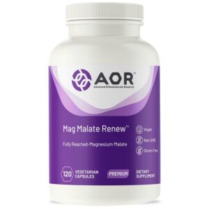 aor, mag malate renew, supports a healthy heart, muscle function and energy, magnesium supplement, 120 servings (120 capsules)