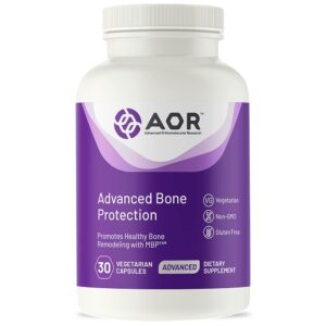 aor, advanced bone protection, natural supplement to promote healthy bone remodeling with mbp, gluten free, 30 capsules (30 servings)