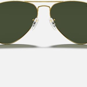 Ray-Ban RB3025 AVIATOR LARGE METAL 001 62M Gold/Gray Green Sunglasses For Men For Women + BUNDLE with Designer iWear Eyewear Kit