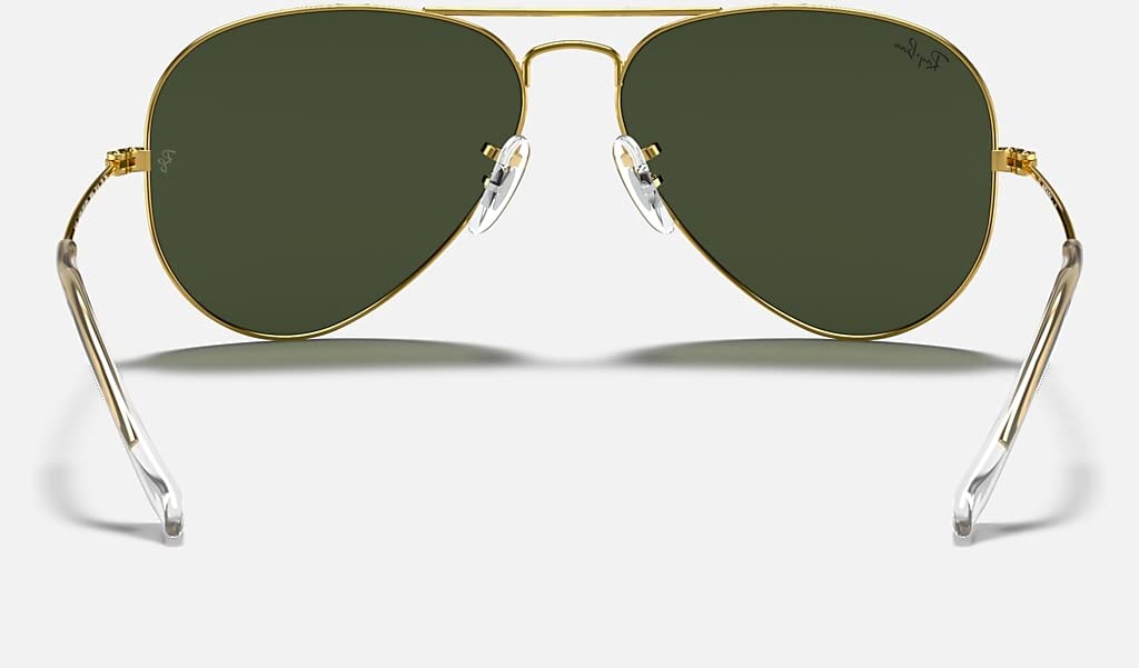 Ray-Ban RB3025 AVIATOR LARGE METAL 001 62M Gold/Gray Green Sunglasses For Men For Women + BUNDLE with Designer iWear Eyewear Kit