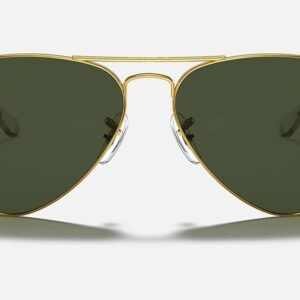 Ray-Ban RB3025 AVIATOR LARGE METAL 001 62M Gold/Gray Green Sunglasses For Men For Women + BUNDLE with Designer iWear Eyewear Kit