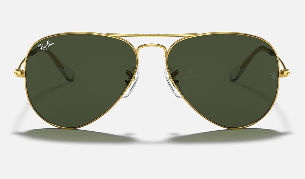 Ray-Ban RB3025 AVIATOR LARGE METAL 001 62M Gold/Gray Green Sunglasses For Men For Women + BUNDLE with Designer iWear Eyewear Kit