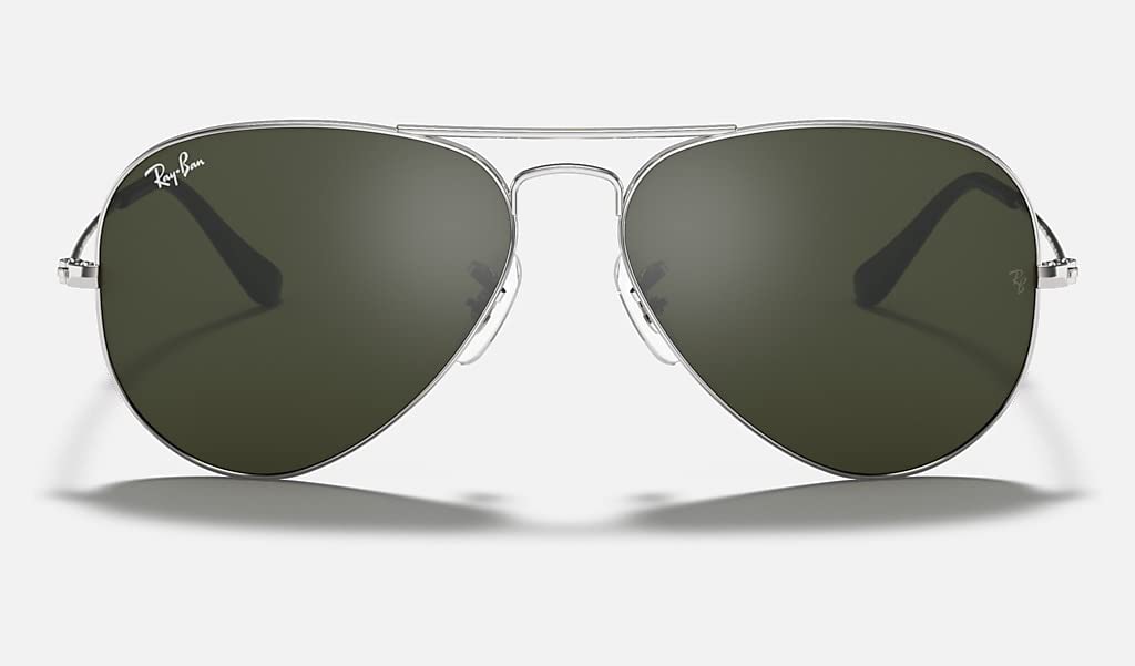 Ray-Ban RB3025 AVIATOR LARGE METAL 003/40 62M Silver/Gray Mirror Aviator Sunglasses For Men For Women + BUNDLE with Designer iWear Eyewear Kit