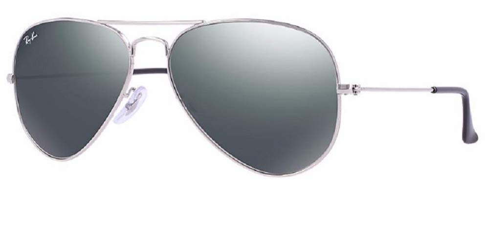 Ray-Ban RB3025 AVIATOR LARGE METAL 003/40 62M Silver/Gray Mirror Aviator Sunglasses For Men For Women + BUNDLE with Designer iWear Eyewear Kit