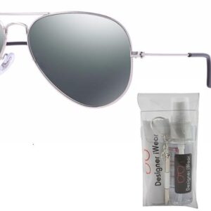 Ray-Ban RB3025 AVIATOR LARGE METAL 003/40 62M Silver/Gray Mirror Aviator Sunglasses For Men For Women + BUNDLE with Designer iWear Eyewear Kit