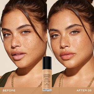 Milani Conceal + Perfect 2-in-1 Foundation + Concealer - Warm Beige (1 Fl. Oz.) Cruelty-Free Liquid Foundation - Cover Under-Eye Circles, Blemishes & Skin Discoloration for a Flawless Complexion